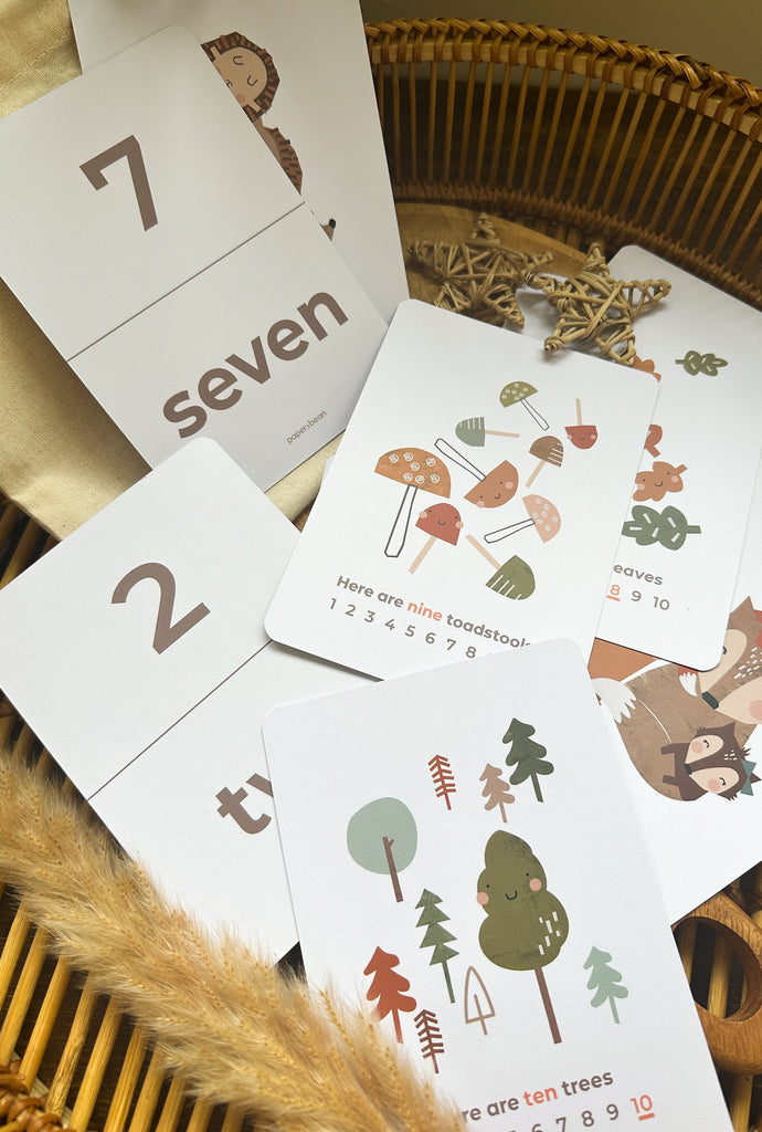 Woodland Animal Number Flashcards – ChloeBee